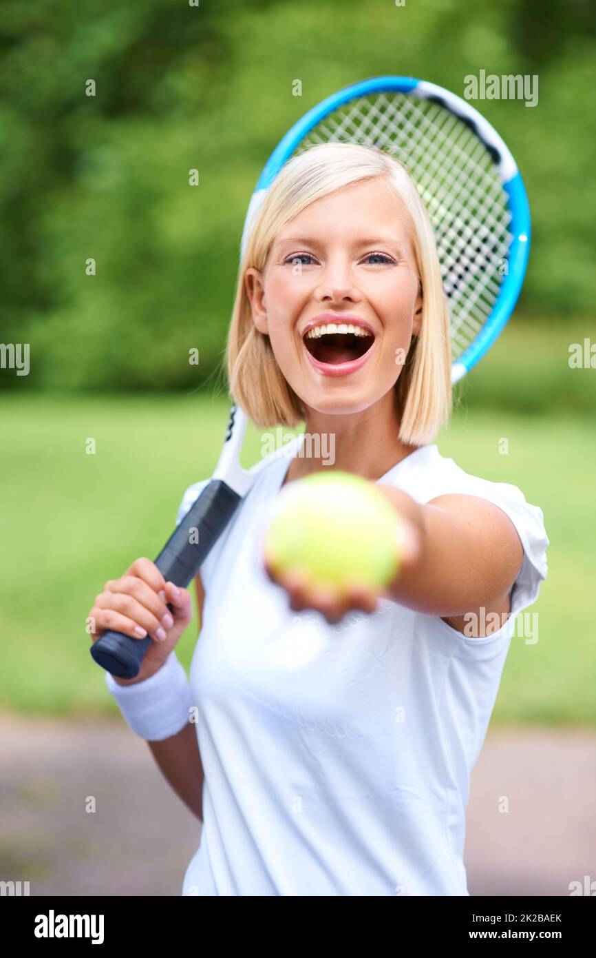 Standing holding tennis racquet tennis ball competition professional ...