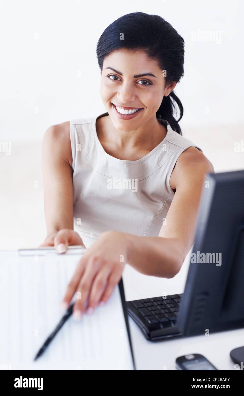 Cute Female Handing Over Contract Document Cute Female Executive Handing Over Contract Document