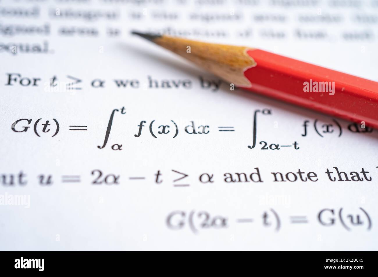 Pencil On Mathematic Formula Exercise Test Paper In Education School