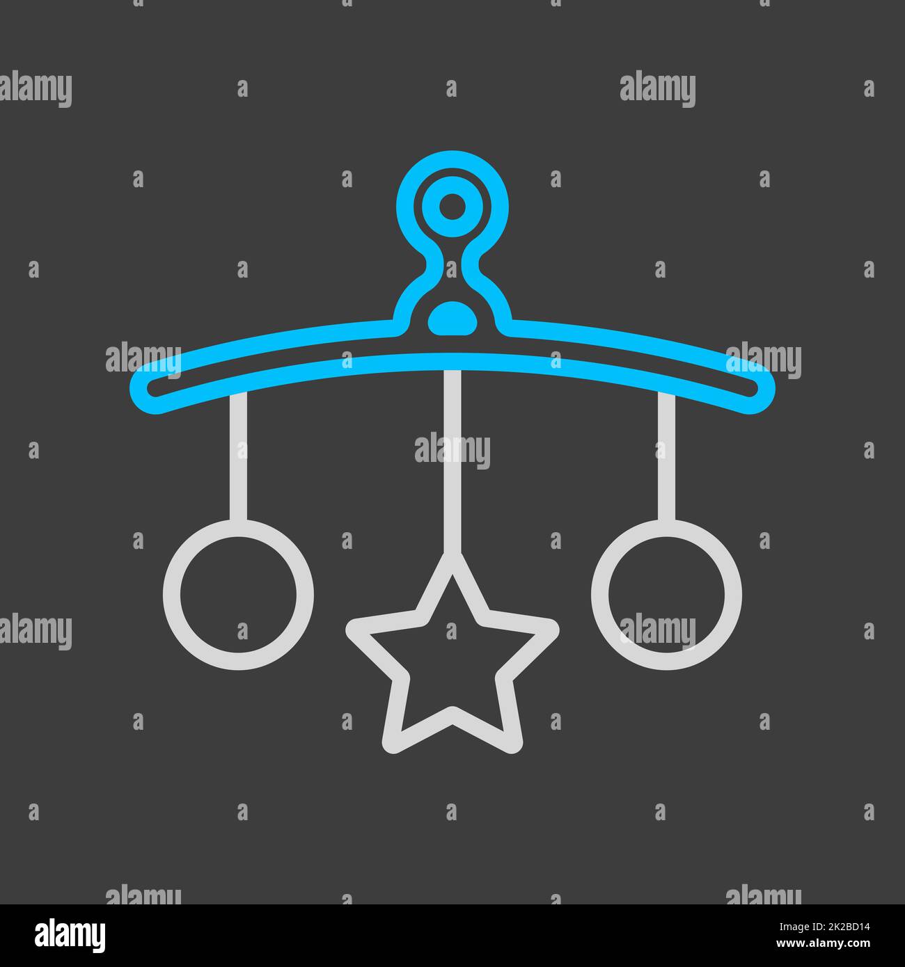 Baby crib hanging toy icon Stock Photo - Alamy
