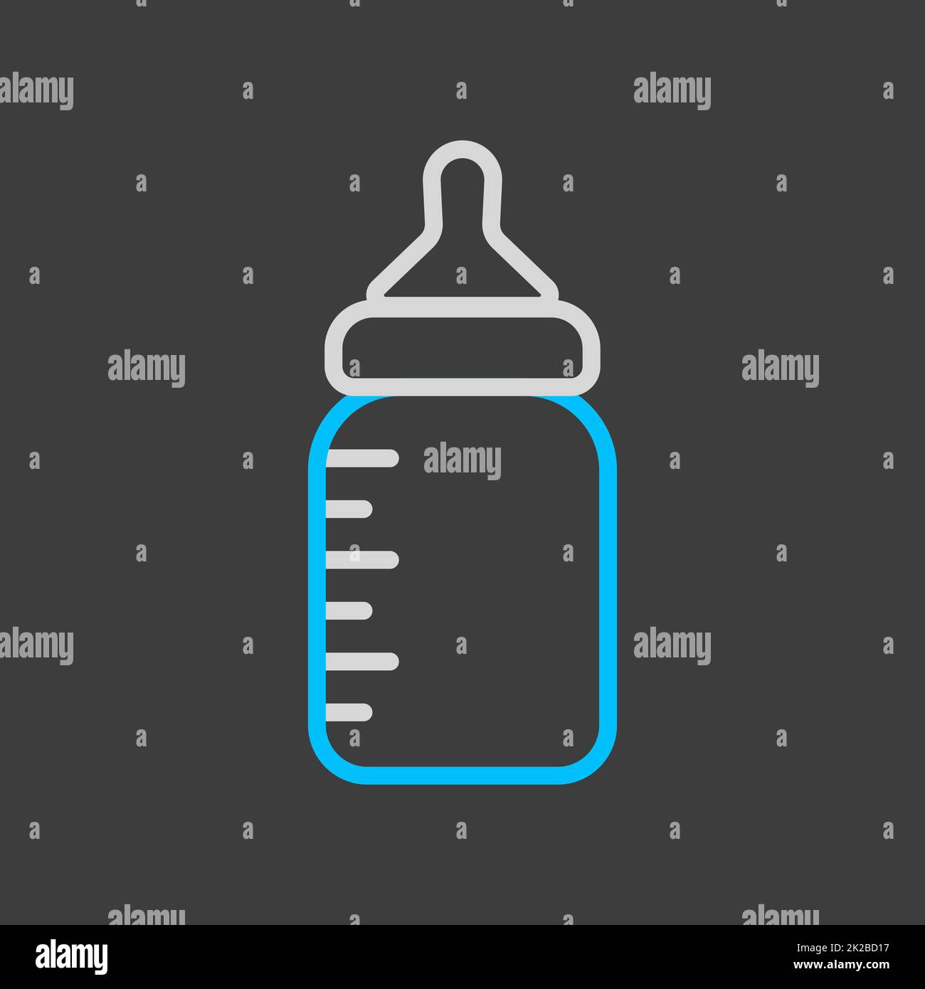 Baby feeding bottle vector icon Stock Photo - Alamy
