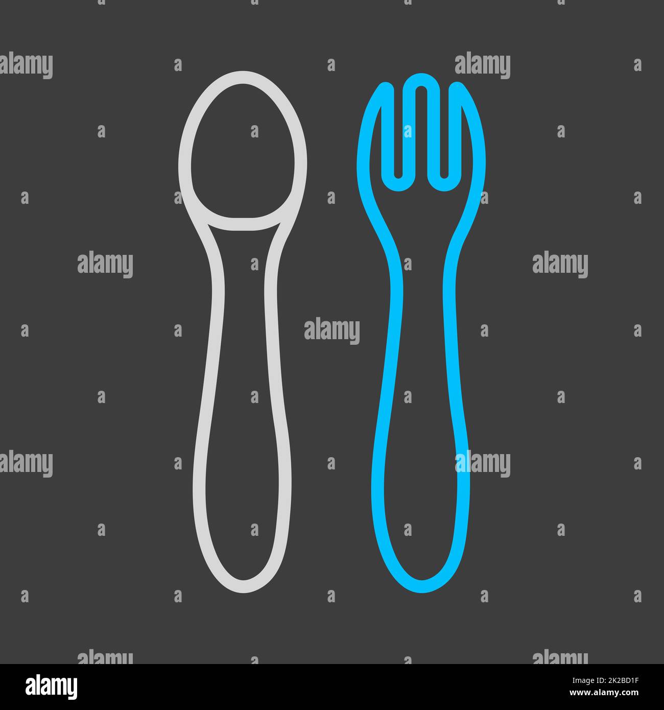 Fork and spoon vector hi-res stock photography and images - Alamy