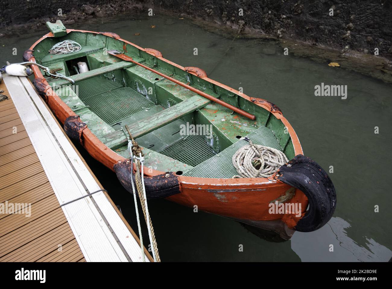 Fishing boat in port Stock Photo - Alamy