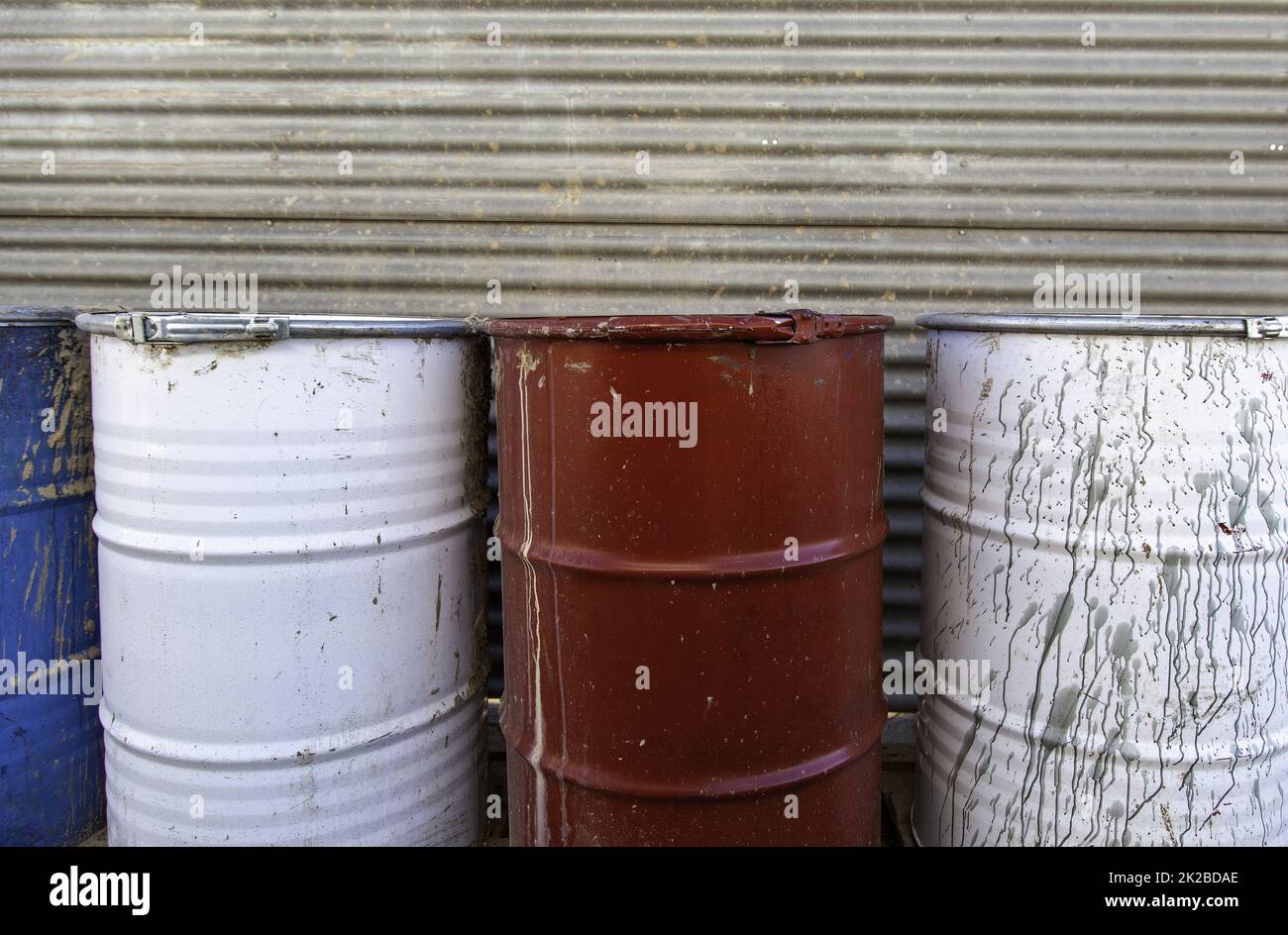 Rusty metal barrel Stock Photo - Alamy