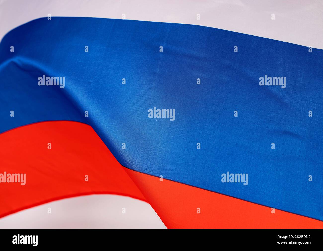 Satin texture of curved flag of Russia Stock Photo - Alamy