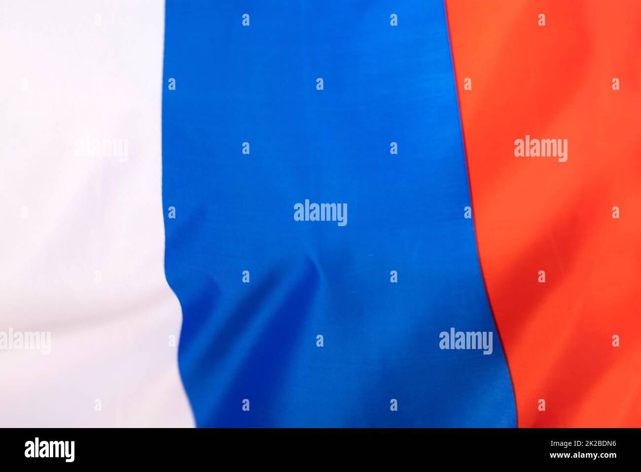 Satin texture of curved flag of Russia Stock Photo - Alamy