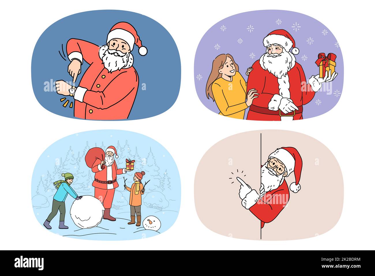 Happy man woman celebrate christmas Cut Out Stock Images & Pictures - Alamy