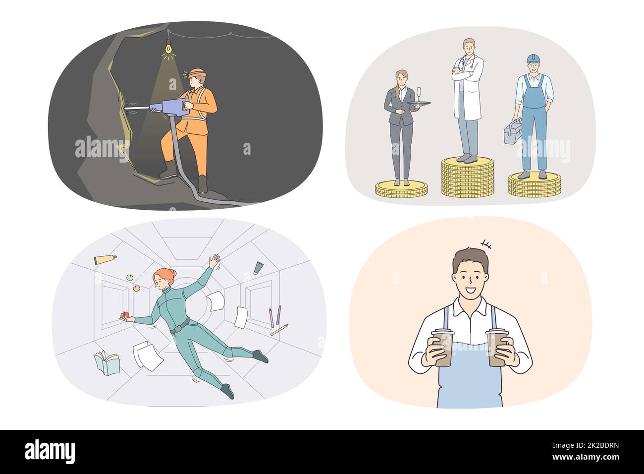People different occupations set profession hi-res stock photography ...