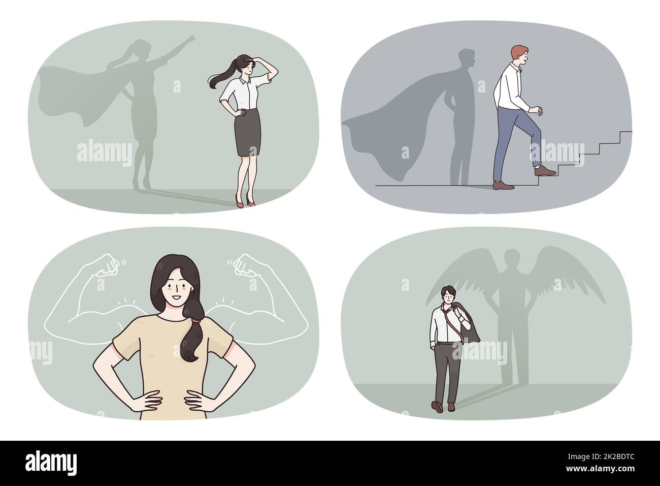 Diverse employee with cape hi-res stock photography and images - Alamy