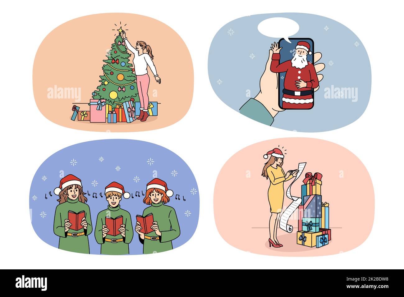 Christmas celebrate holiday woman Cut Out Stock Images & Pictures - Alamy