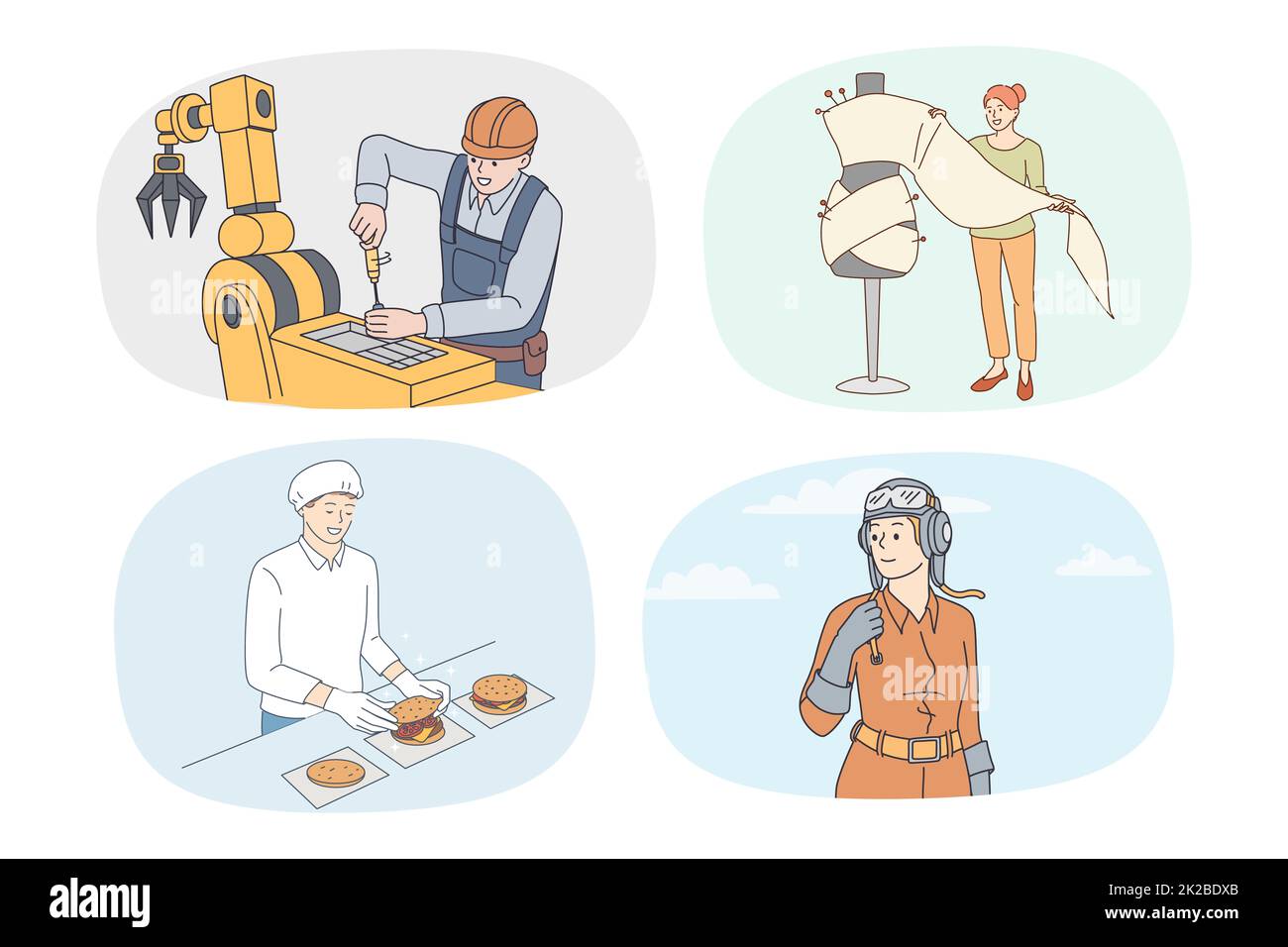 Industry concept set different Cut Out Stock Images & Pictures - Alamy