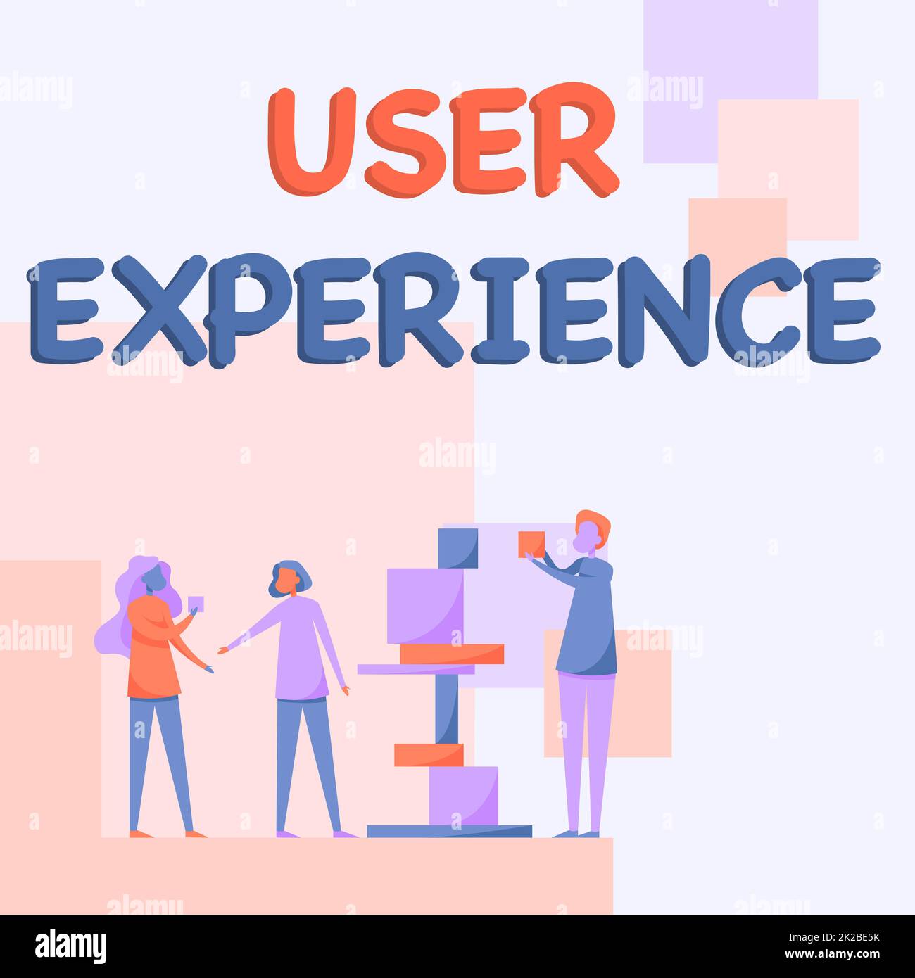 Handwriting text User Experience, Word Written on how a person reacts and feels after using a ...