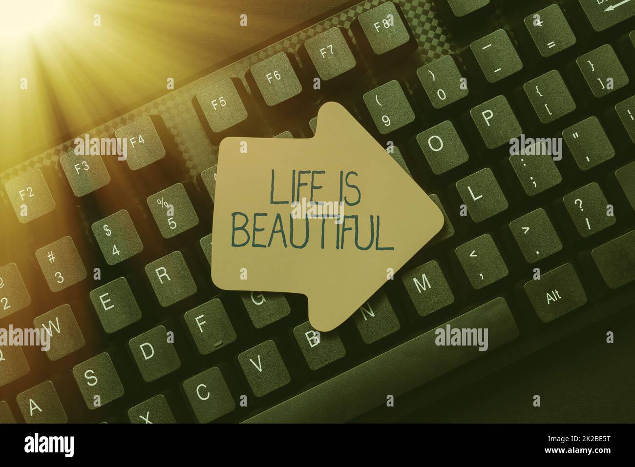 Conceptual caption Life Is Beautiful. Business idea Go to adventure ...