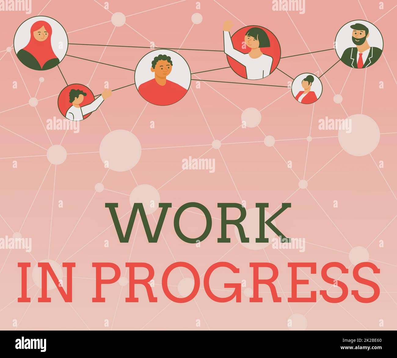 Text sign showing Work In Progress, Business overview Ongoing Business with teamwork, strategy ...