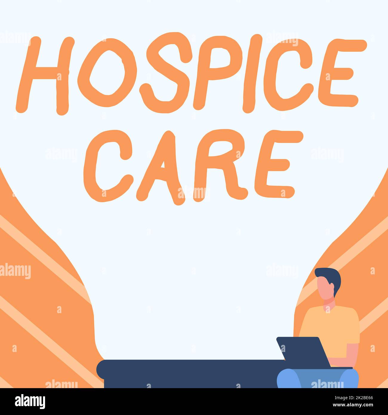 Text caption presenting Hospice Care, Business approach focuses on the ...