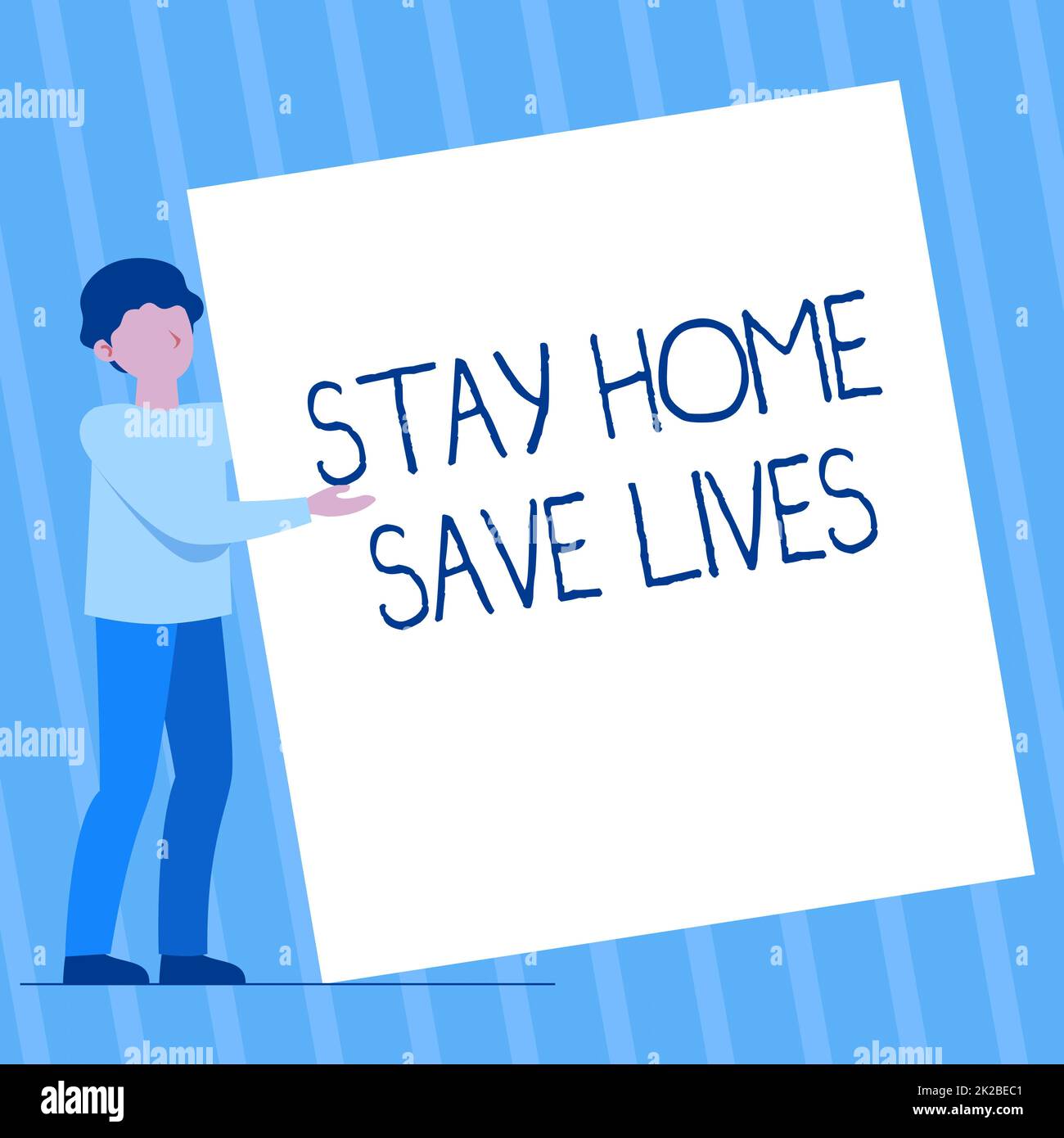 Handwriting text Stay Home Save Lives, Concept meaning lessen the ...