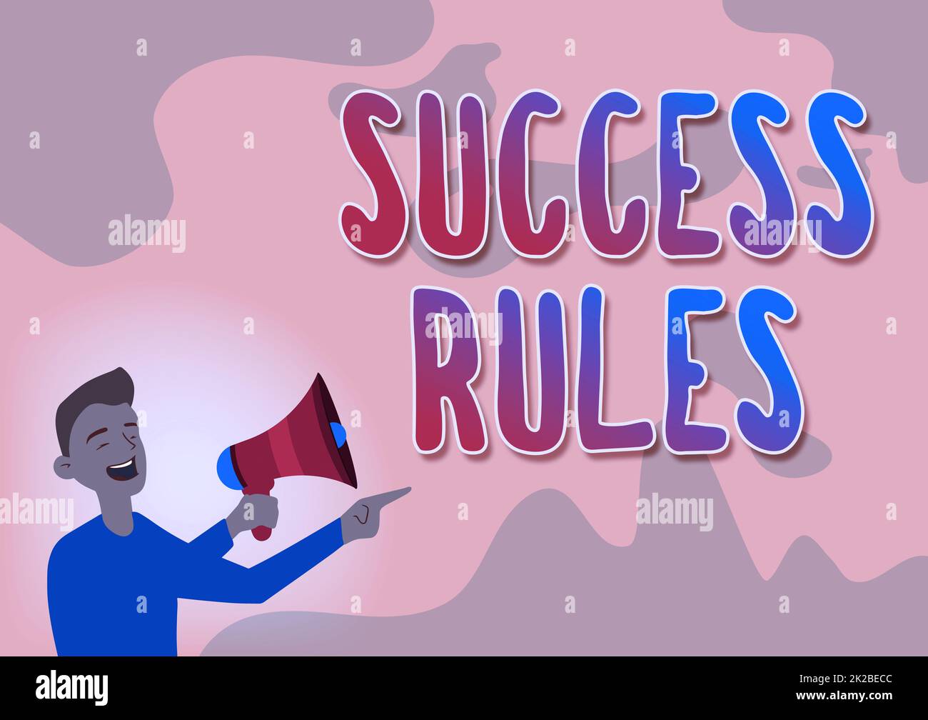 Sign displaying Success Rules, Business showcase established ways of ...