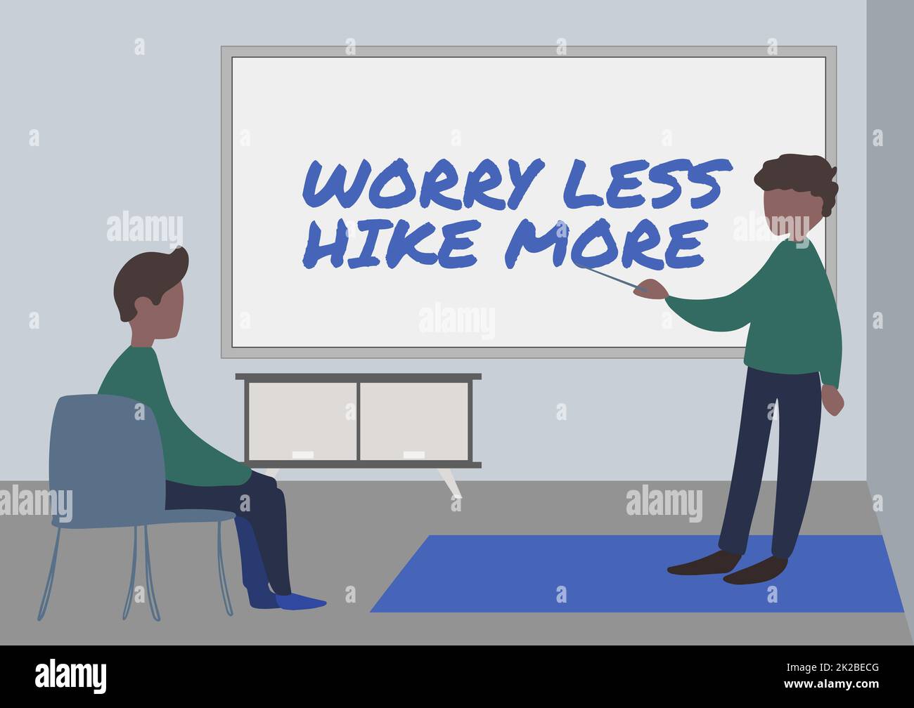 Text caption presenting Worry Less Hike More, Business idea Leisure ...