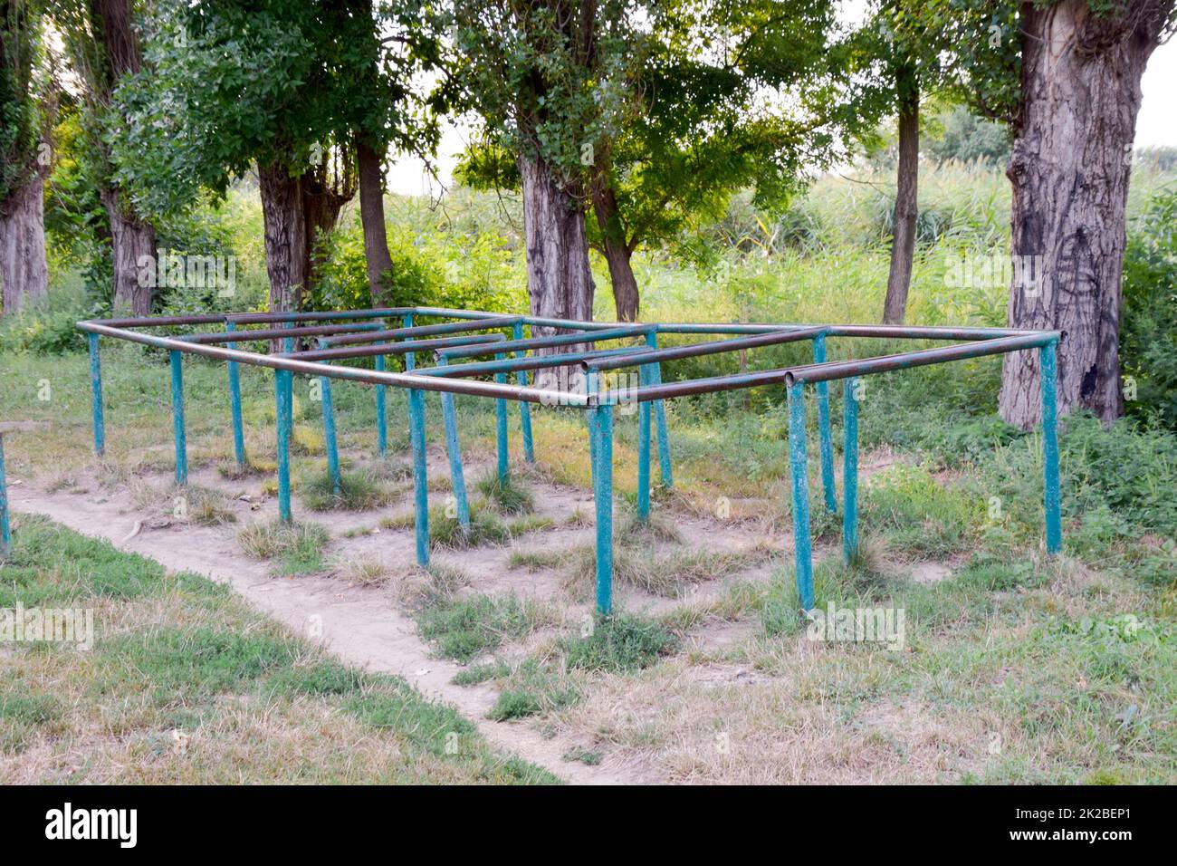 Element of obstacle course snake. Yard sports facilities Stock Photo ...