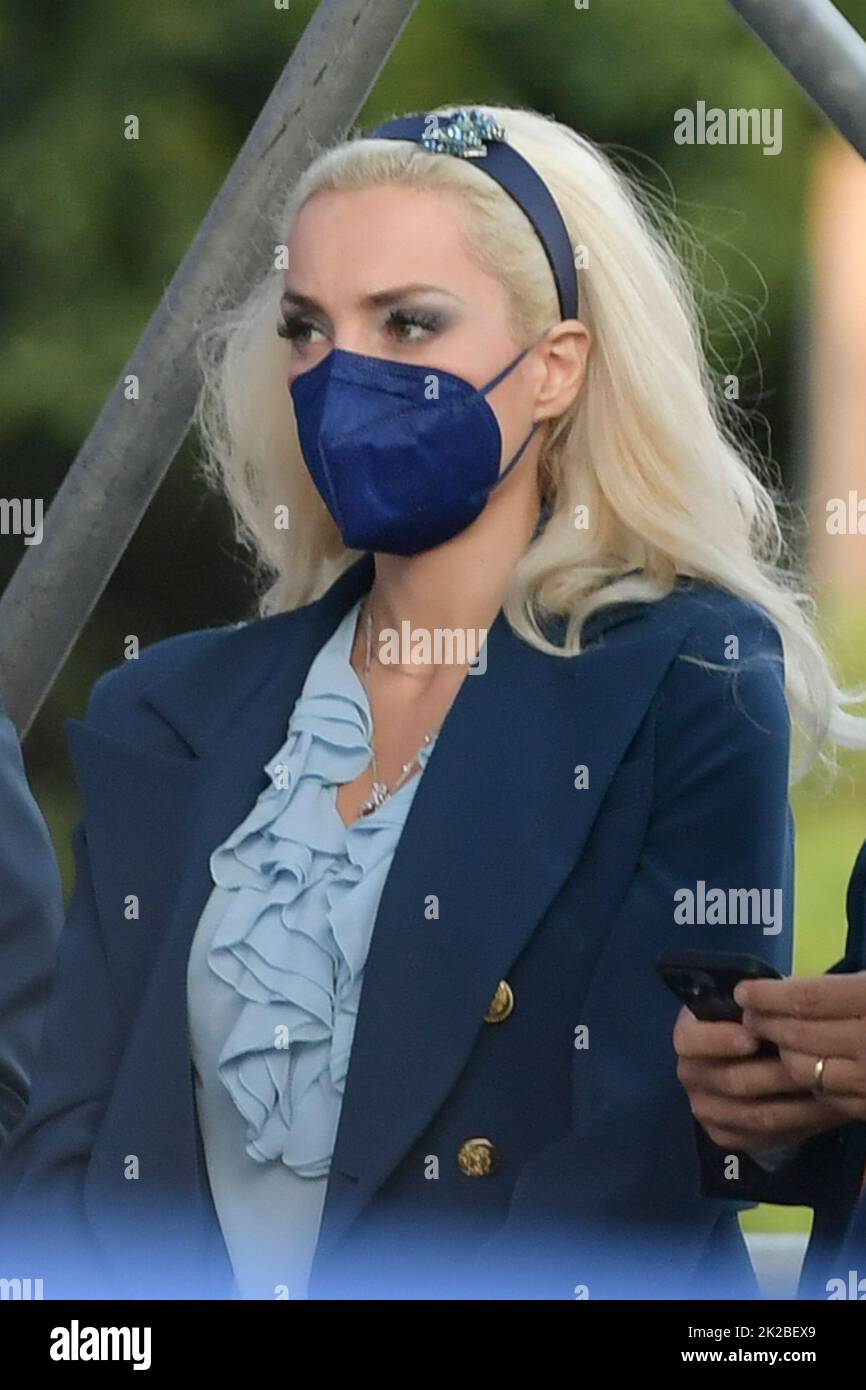 Marta Fascina attends at the rally closing the election campaign of the ...