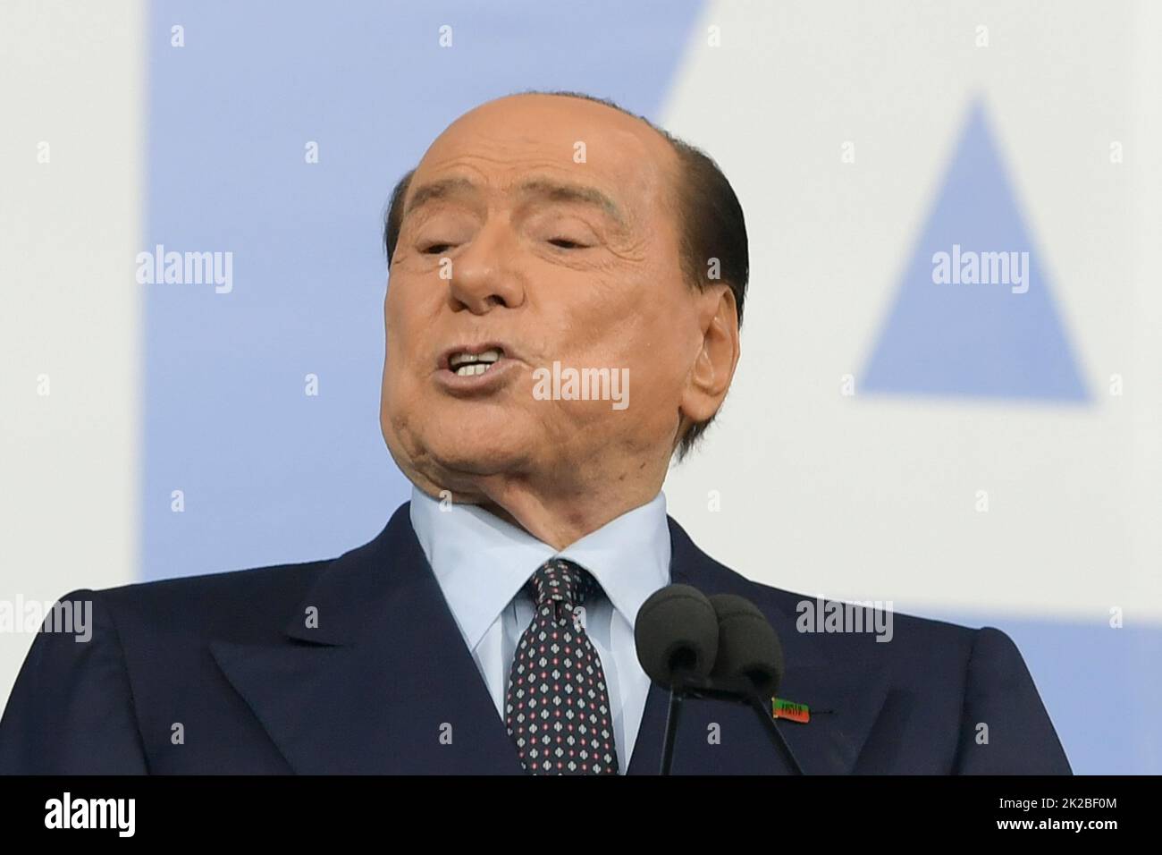 Rome, Italy. 22nd Sep, 2022. Silvio Berlusconi attends at the rally ...