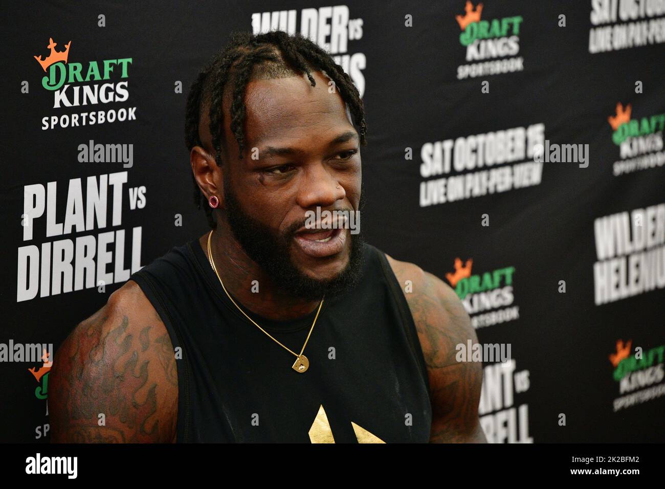 Las Vegas, Nevada, USA. 22nd Sep, 2022. Deontay Wilder media day ...