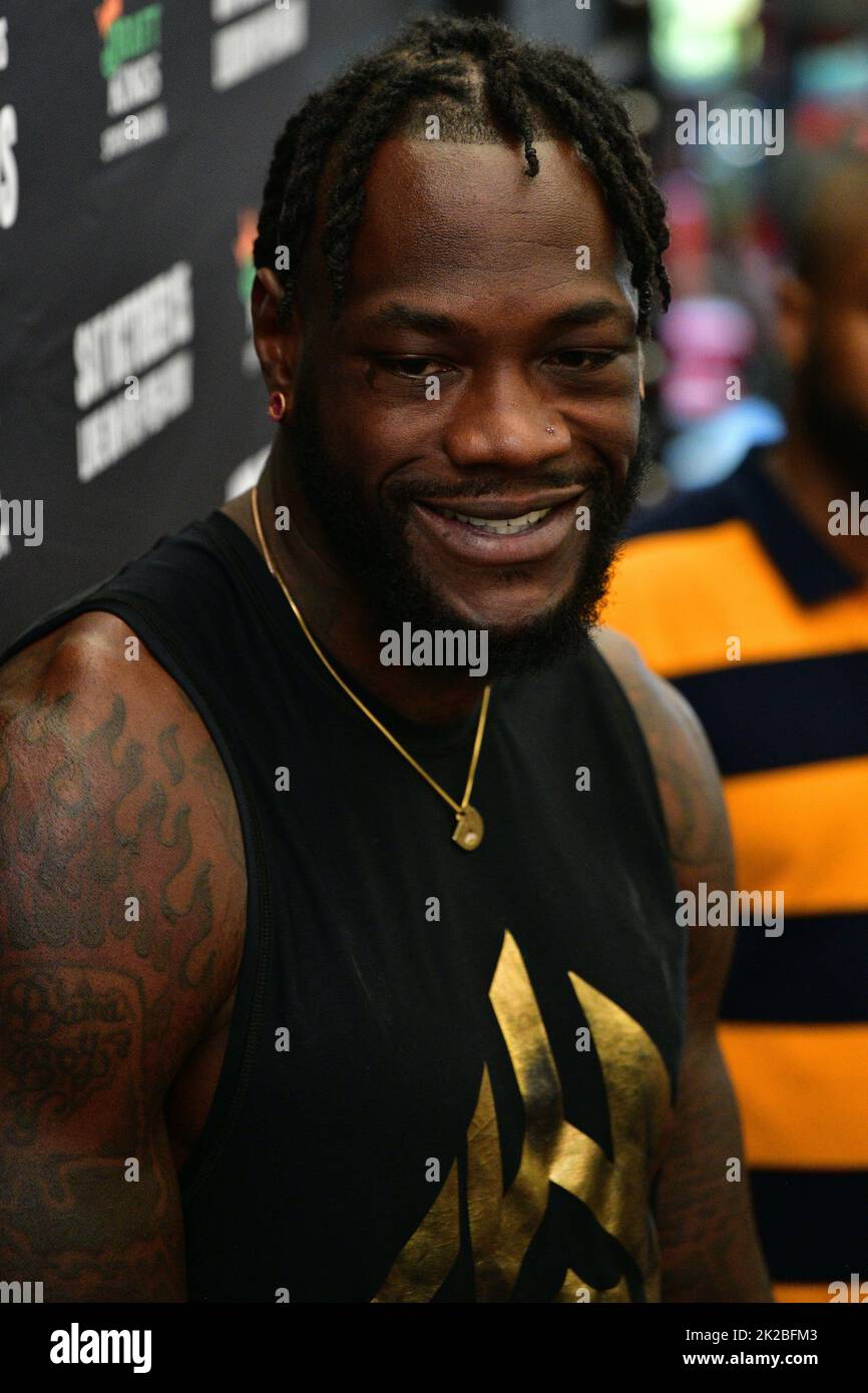 Las Vegas, Nevada, USA. 22nd Sep, 2022. Deontay Wilder media day ...