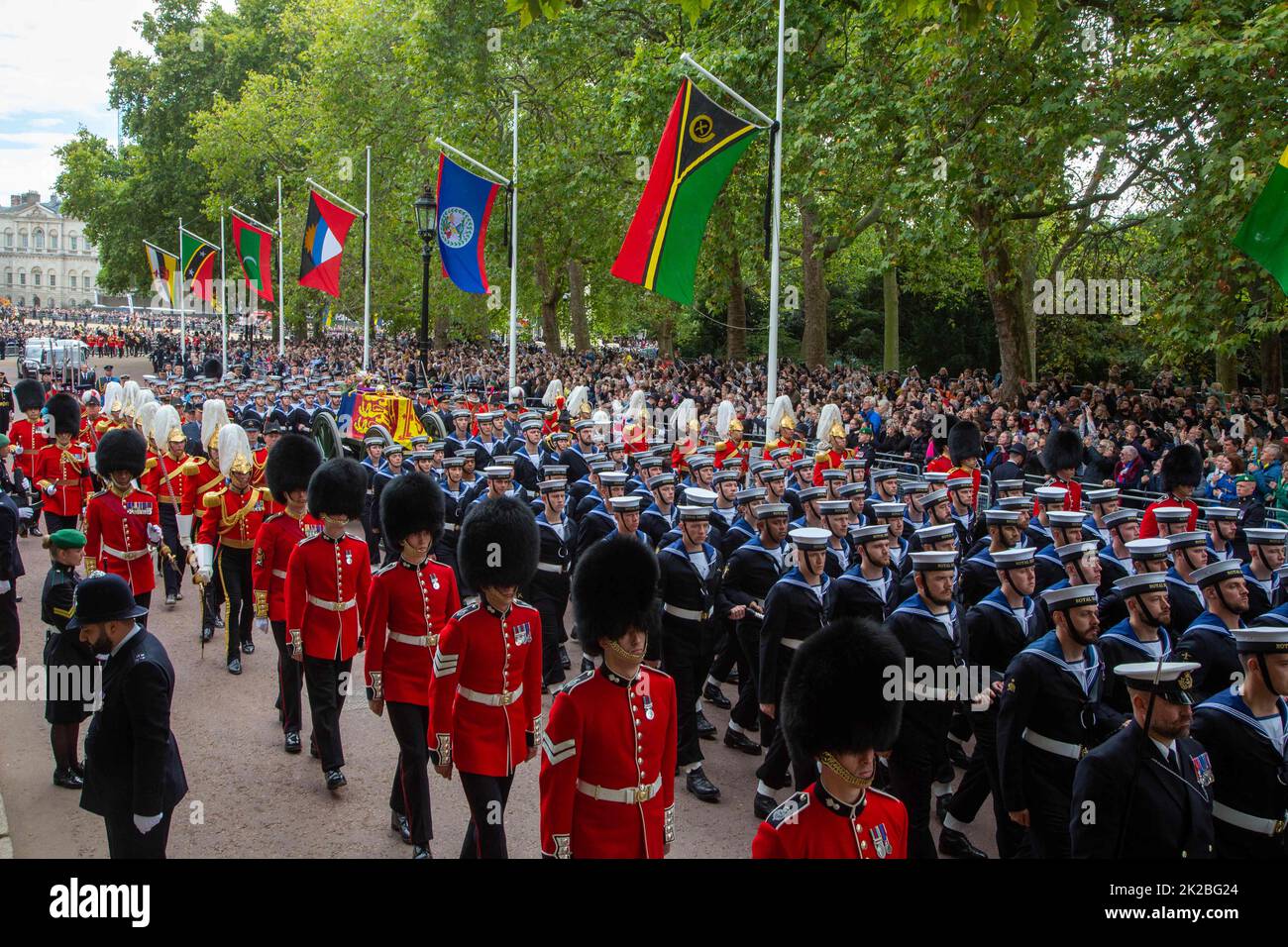 London, England, UK. 19th Sep, 2022. Coffin of Queen Elizabeth II ...