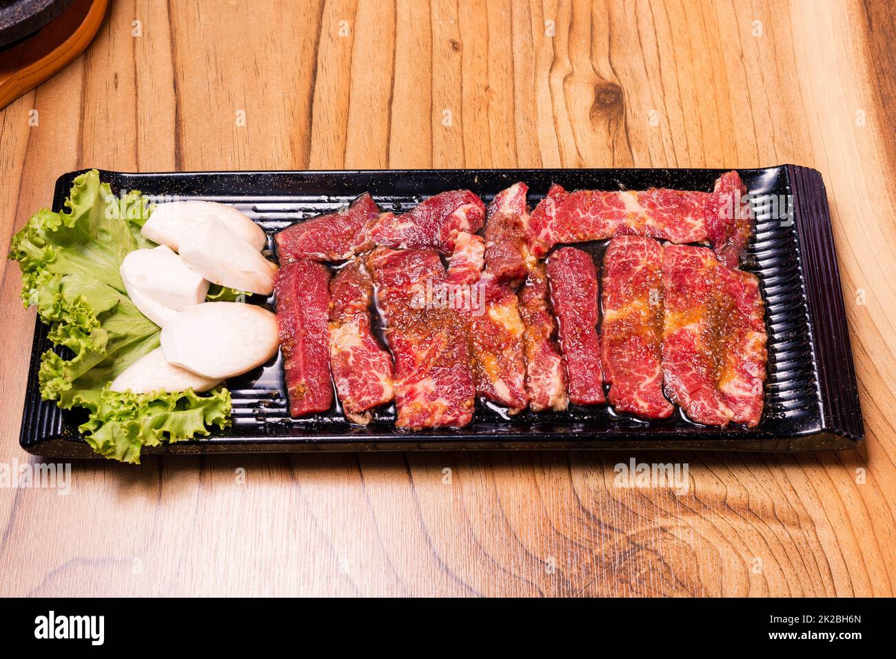Korean traditional style fresh pork beef belly BBQ Stock Photo - Alamy