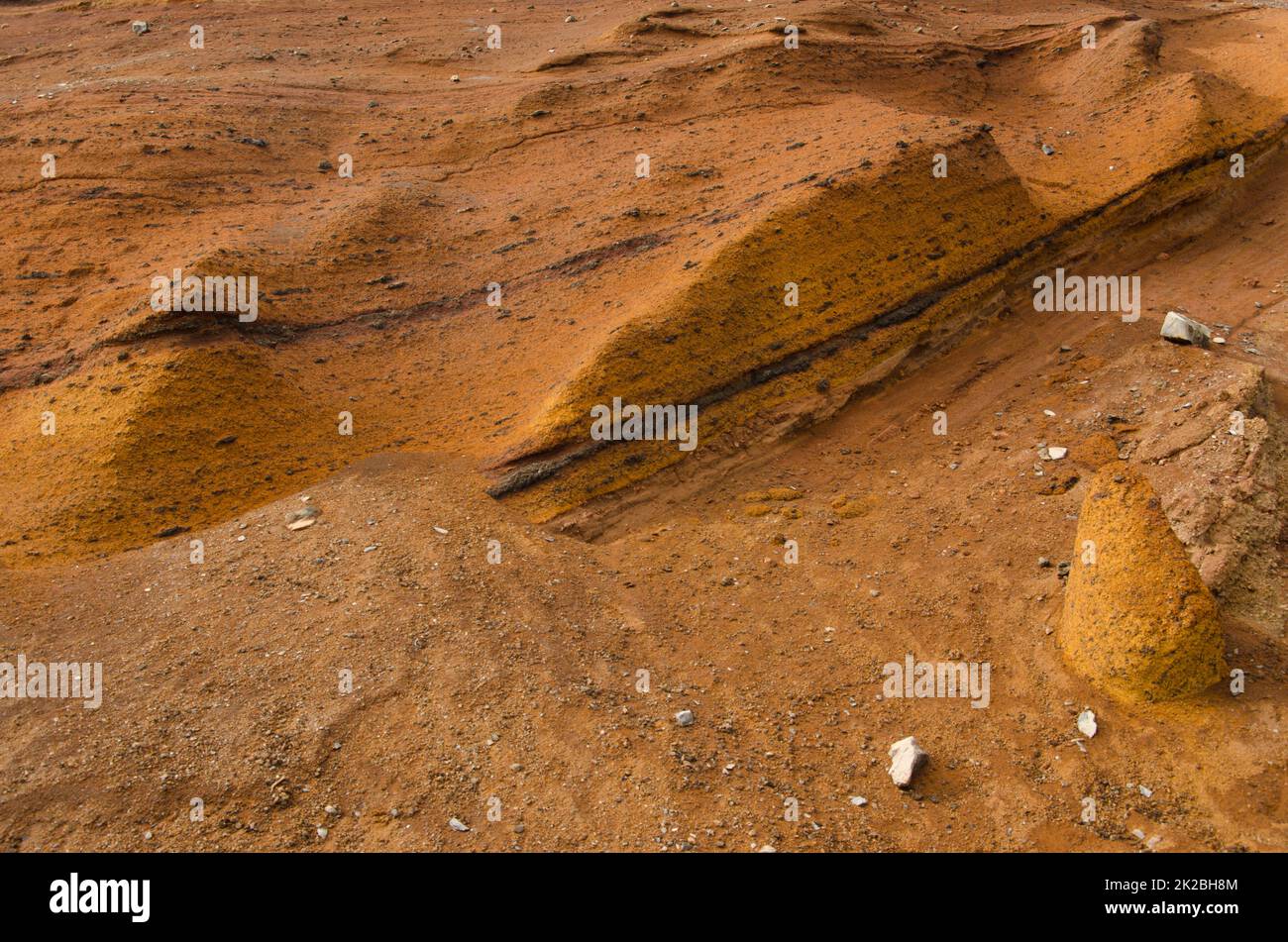 Slope of volcanic tuff in Las Nieves Natural Park Stock Photo - Alamy