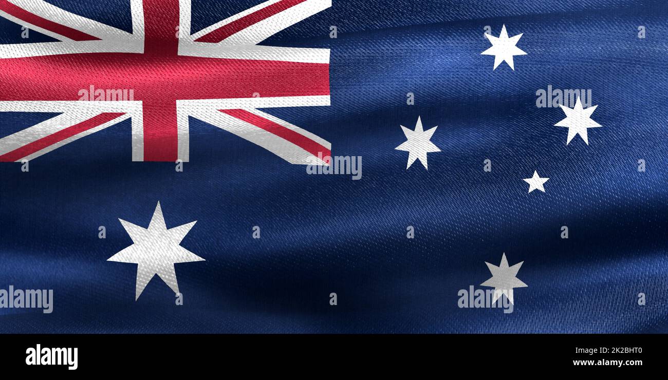 Australia flag - realistic waving fabric flag Stock Photo - Alamy