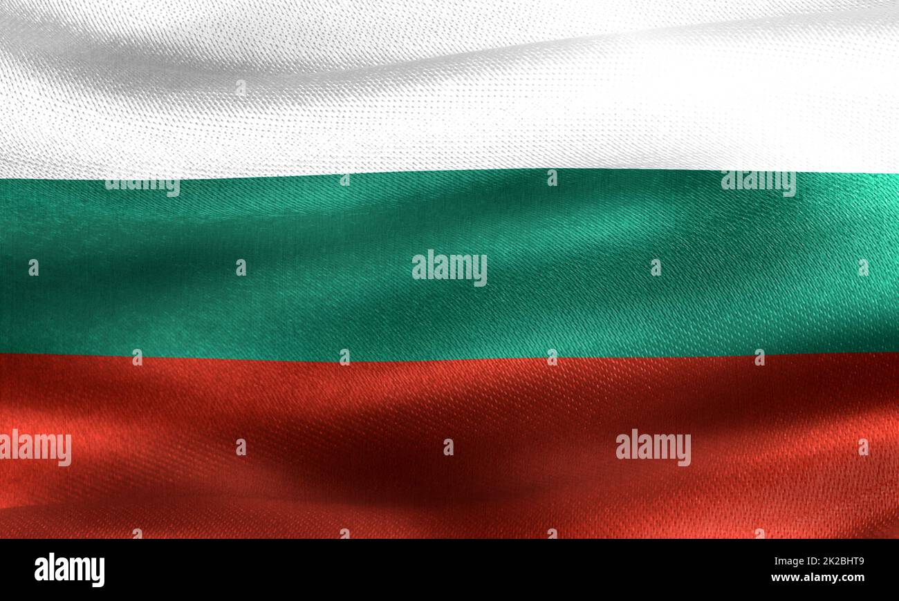 Bulgaria flag - realistic waving fabric flag Stock Photo - Alamy