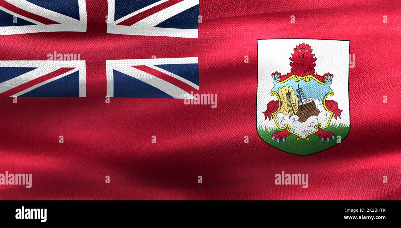 Bermuda flag - realistic waving fabric flag Stock Photo - Alamy