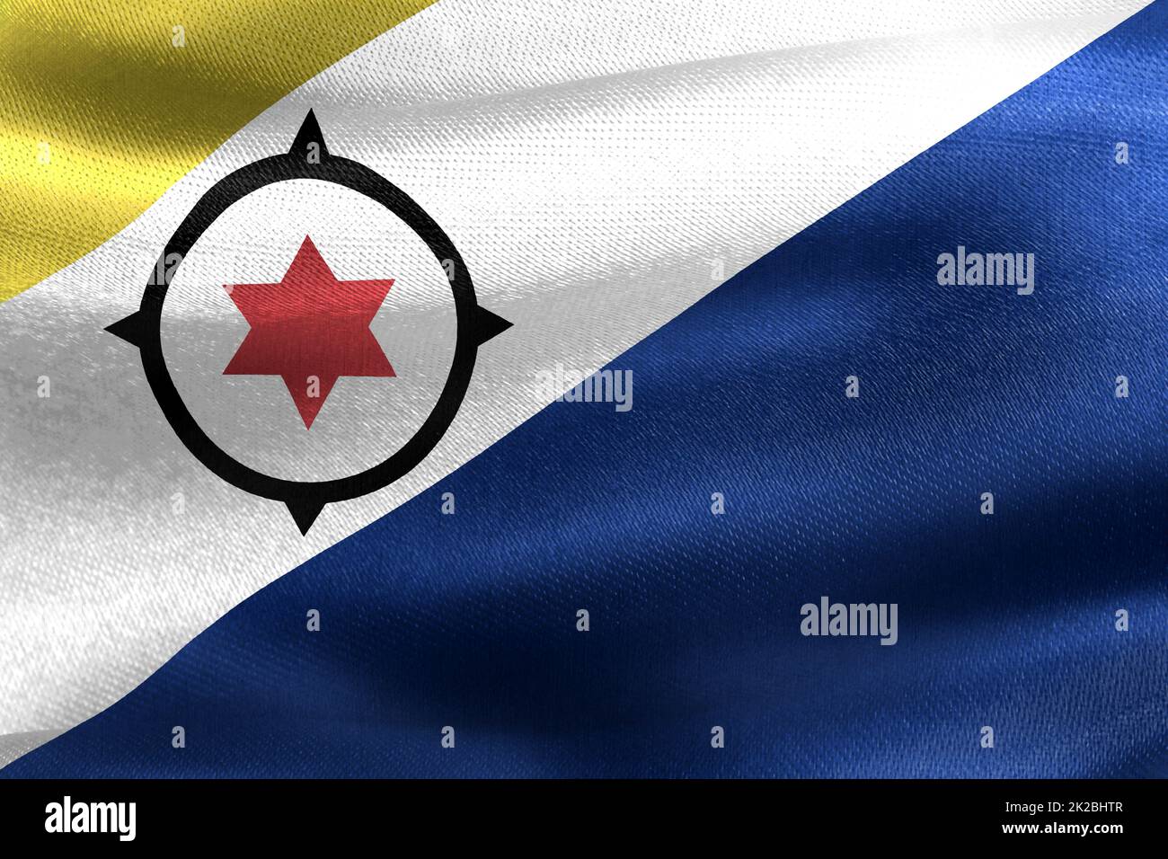 Bonaire flag - realistic waving fabric flag Stock Photo - Alamy
