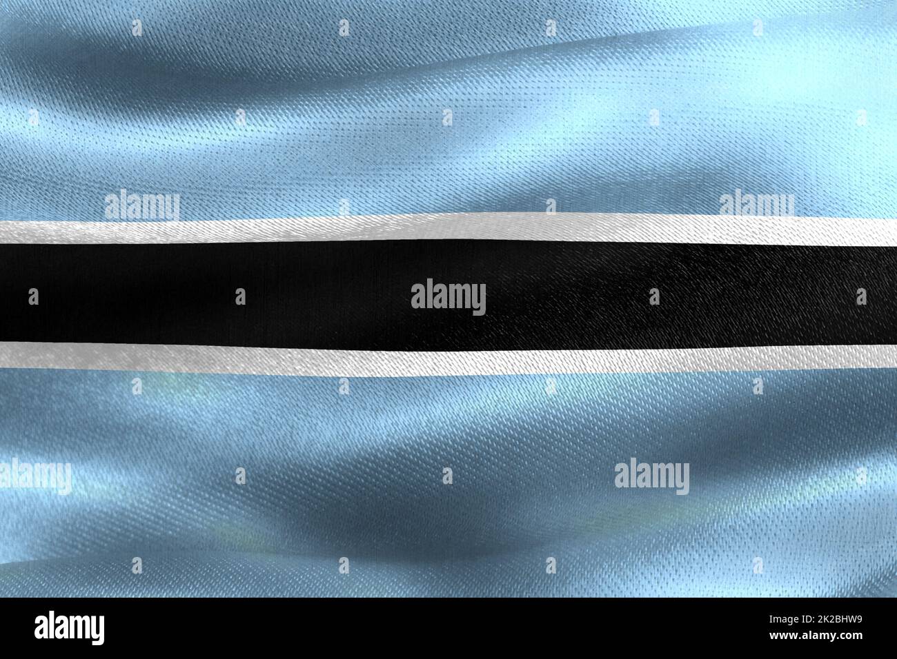 Botswana flag - realistic waving fabric flag Stock Photo - Alamy