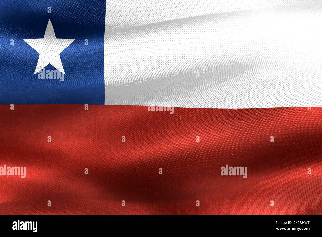 Chile flag - realistic waving fabric flag Stock Photo - Alamy