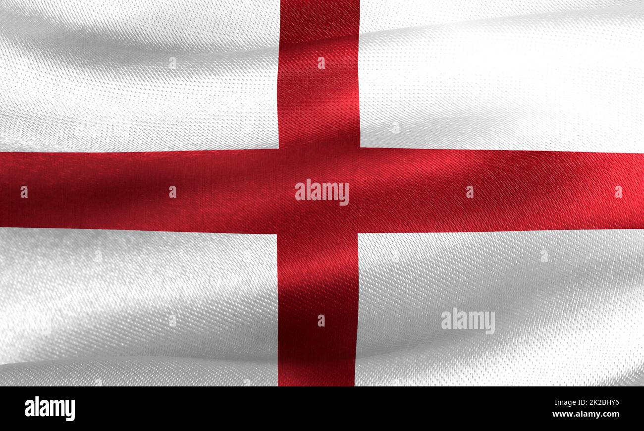 England flag - realistic waving fabric flag Stock Photo - Alamy
