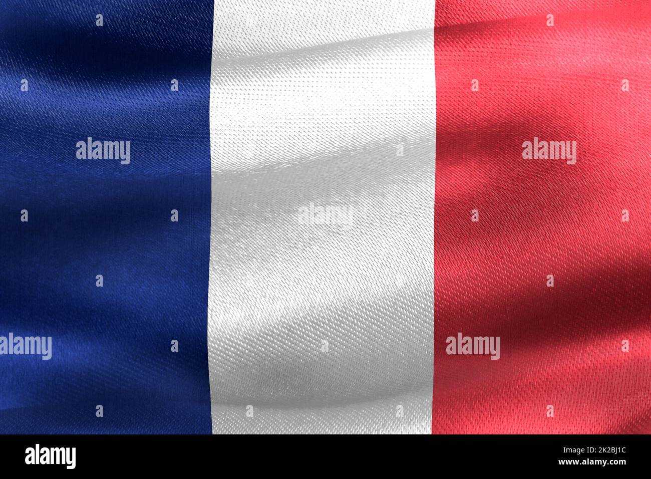 3D-Illustration of a Saint Martin flag - realistic waving fabric flag ...