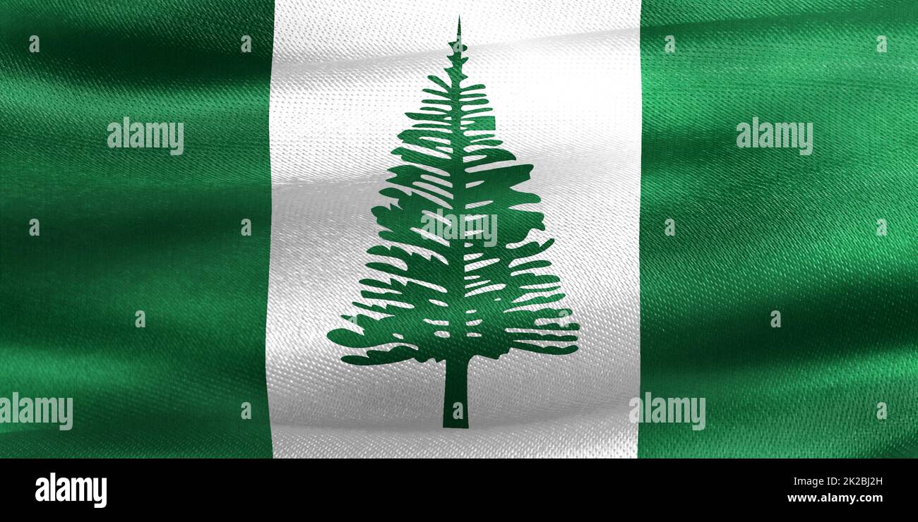Norfolk island flag waving hi-res stock photography and images - Alamy