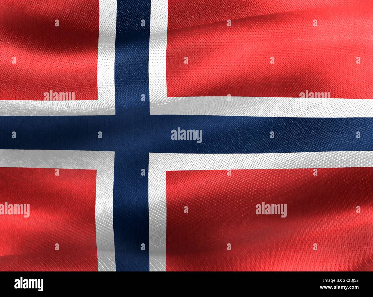 3D-Illustration of a Svalbard and Jan Mayen flag - realistic waving ...