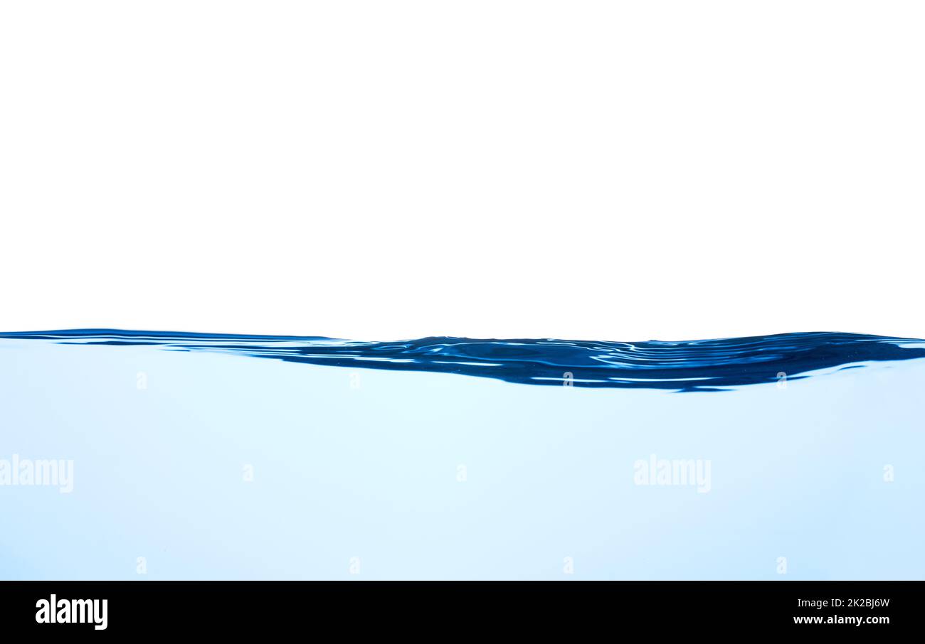 Light blue water wave with air bubbles and a little bit splashed ...