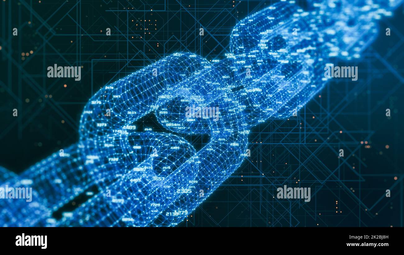 3d blockchain hi-res stock photography and images - Alamy