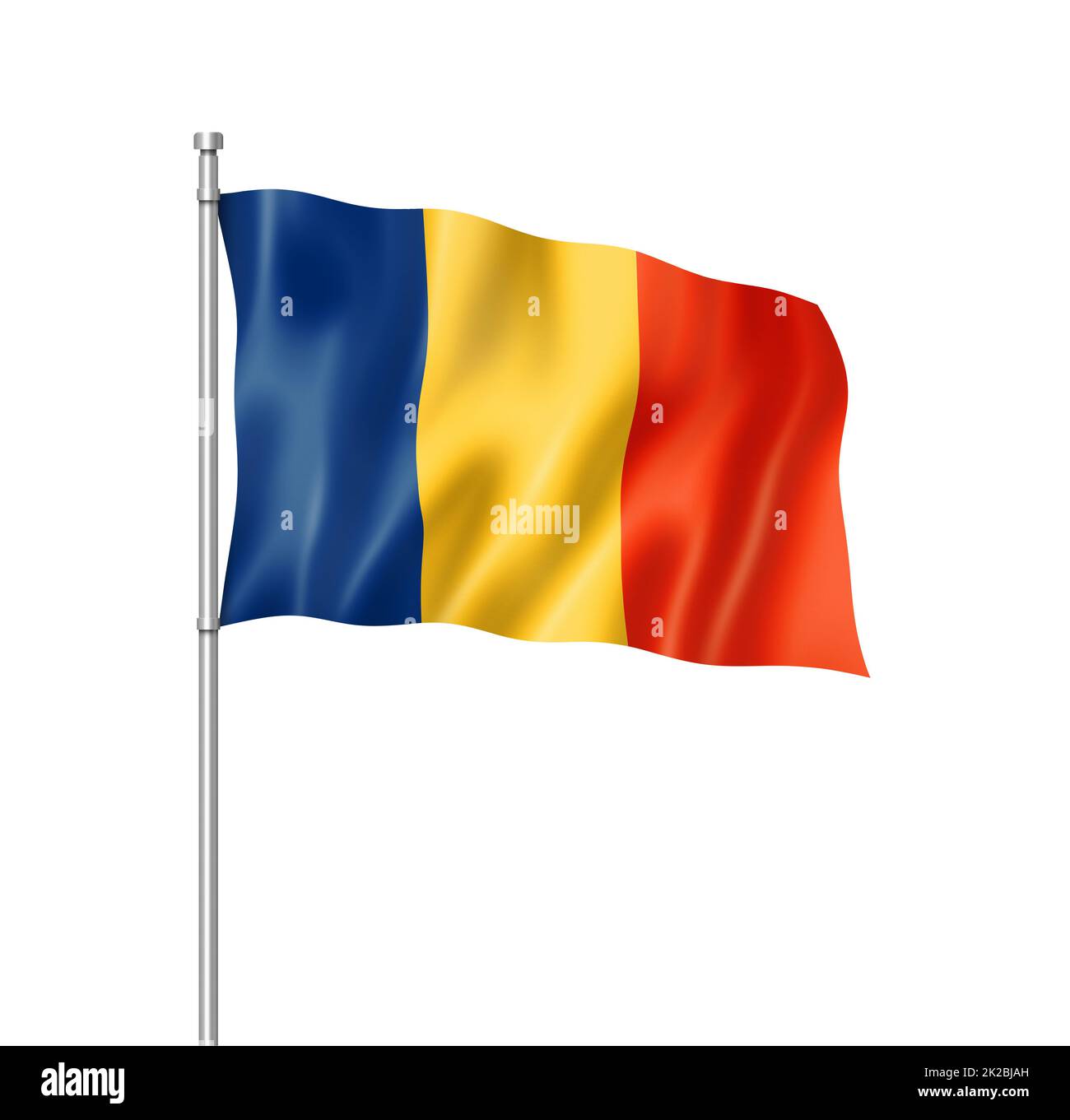 Chad flag isolated on white Stock Photo - Alamy