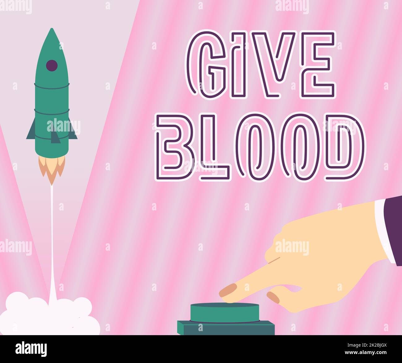 Handwriting text Give Blood, Business concept a person voluntarily has ...