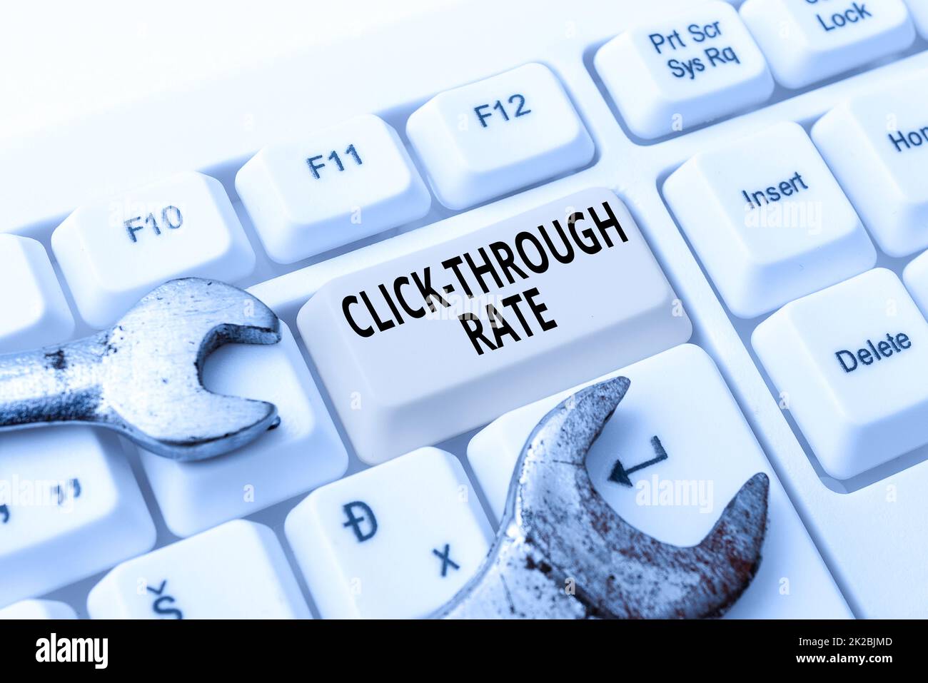 Text showing inspiration Click through Rate. Word Written on number of ...