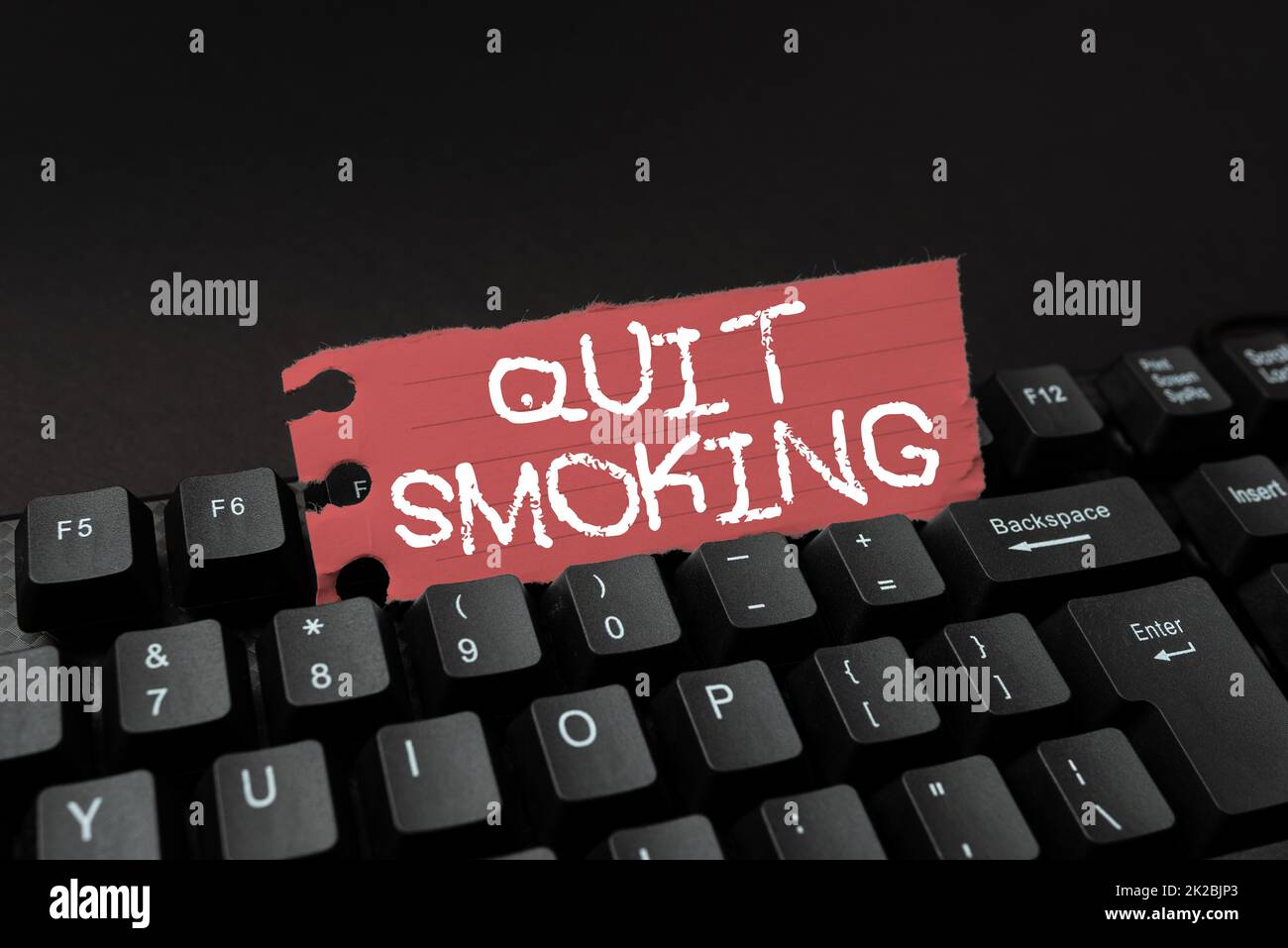 Hand writing sign Quit Smoking. Business overview the process of ...