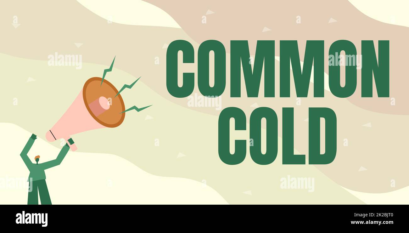 Text sign showing Common Cold, Business idea viral infection in upper ...