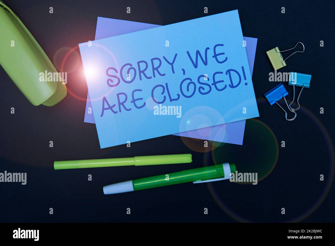 Text showing inspiration Sorry, We Are Closed. Internet Concept ...