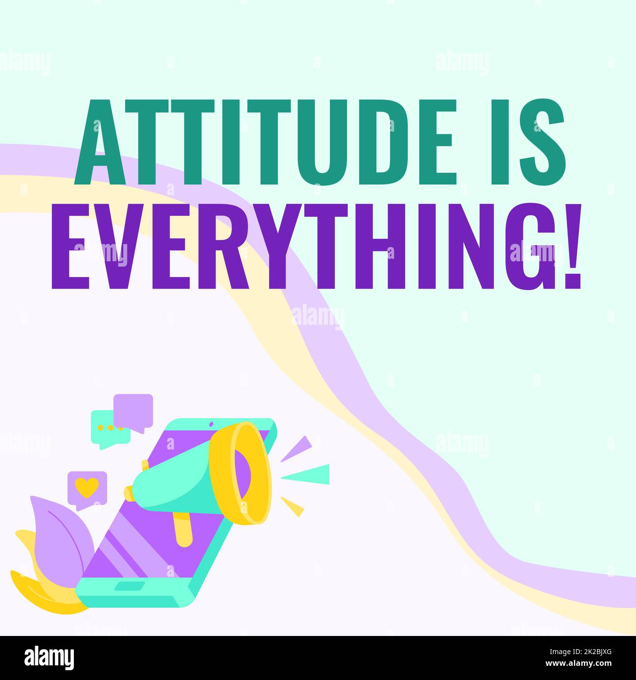 Text showing inspiration Attitude Is Everything, Concept meaning ...