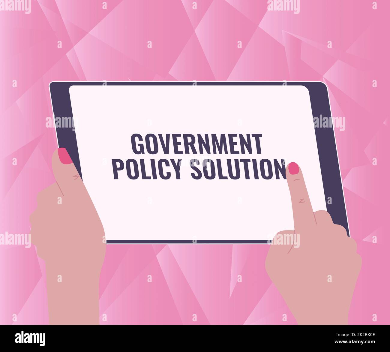 Text caption presenting Government Policy Solution, Business showcase ...